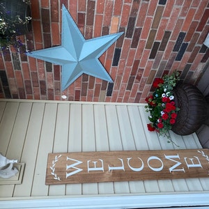 Farmhouse Welcome Sign 2/3/4/5 Feet Wooden Rustic Decor, Front Door ...