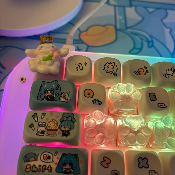 Kawaii Choose Your Dog Keycaps, Pomeranian Keycaps, Maltese Keycap ...