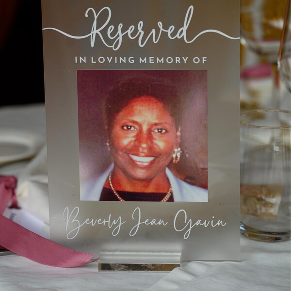 Reserved Memorial Sign Wedding Decor, Wedding Signs Memorial Decor, in ...