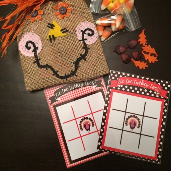 Tic Tac Turkey Toes. Thanksgiving Tic Tac Toe Game. Instant Digital ...