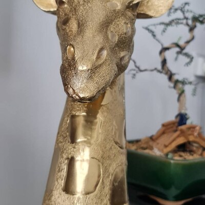 Large Giraffe Statue Sculpture,gold Giraffe Sculpture ,16 Inches ,41 Cm ...