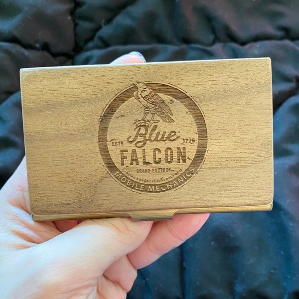 Personalized Business Card Case, Wood Card Case, Metal Credit Card ...