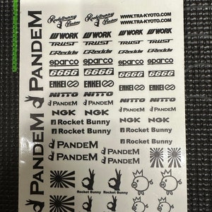 1:24 28 Scale RC Car Sponsor Decals - Etsy