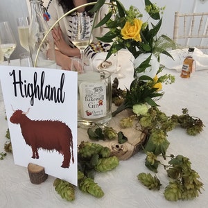 Cow Wedding Table Numbers/country Theme Wedding Table Numbers/farm ...
