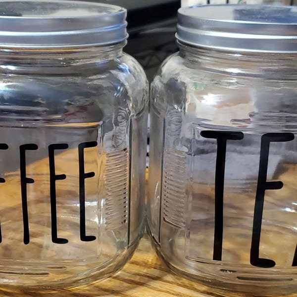 Kitchen Canister Labels Pantry Container Decals Kitchen Organization ...