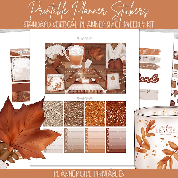 LEAVES Bundle Digital Download Hand Drawn Illustration Clipart Planner ...