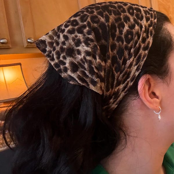 Black Floral Lace Sheer Triangle Headband With Lace Trim - Head Scarf ...