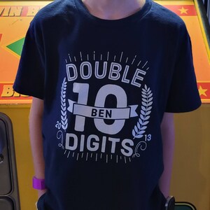 10th Birthday Shirt Boy 10 Years of Being Awesome Birthday Countdown ...