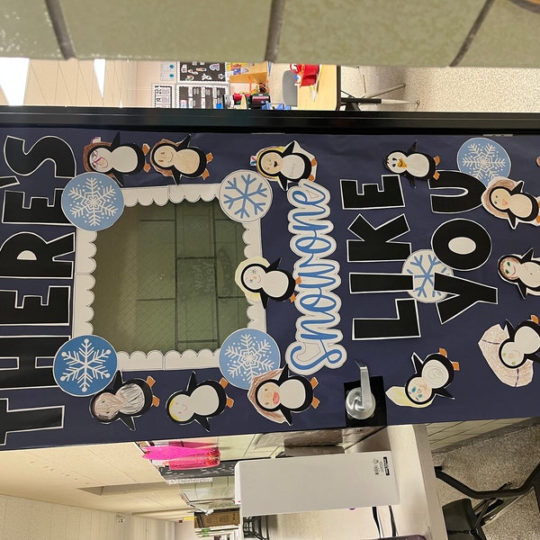 Penguin Bulletin Board | Christmas Bulletin Board | Childrens Faces ...