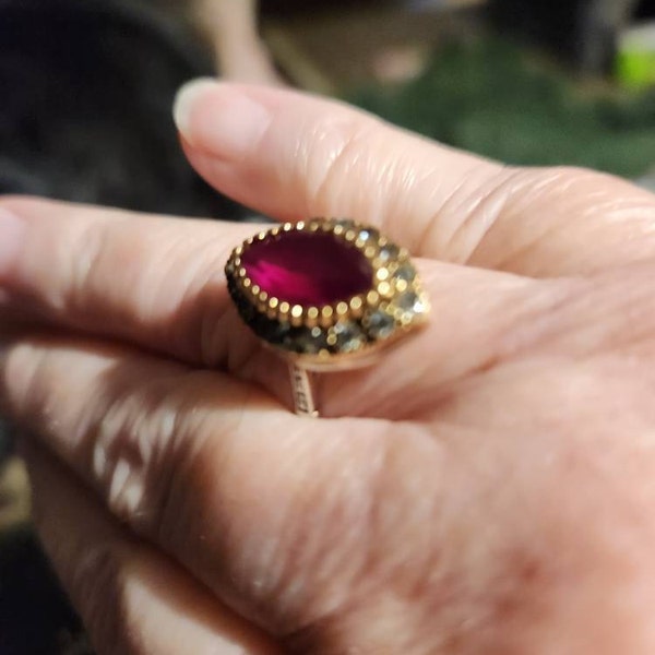 Ruby Ring, Handmade Women's Ring, Turkish Handmade Ring, Authentic Ring ...