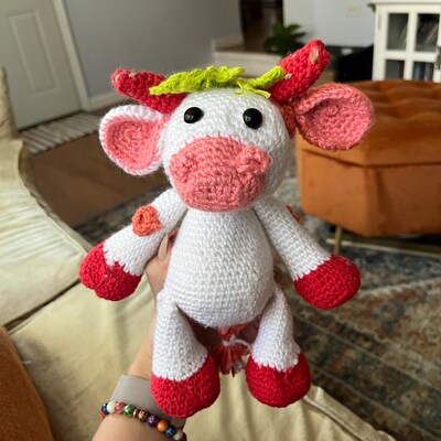 Strawberry Cow Crochet PDF PATTERN ONLY Digital Item - Etsy