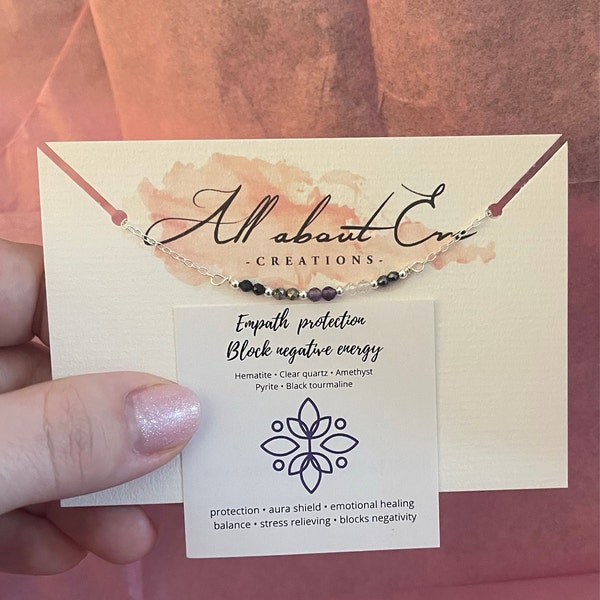 Empath Protection Bracelet. Block Negative Energy. Black Tourmaline ...