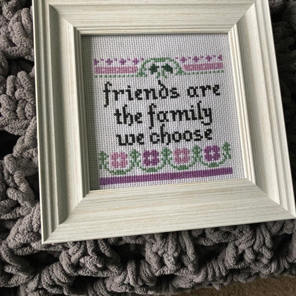 Friends Are Family ~ Cross Stitch Pattern~ Inspirational Quote ~ MBT ...