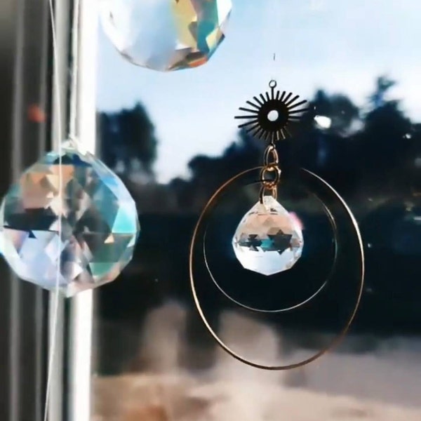 Suncatcher SUNRISE Crystal Rayonne®, Crystal Sun Catcher With Sun ...