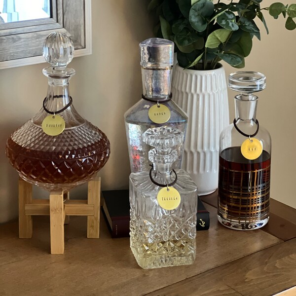 Liquor Labels, Decanter Tags, Whiskey, Scotch, Run, Vodka, Bar Tags ...