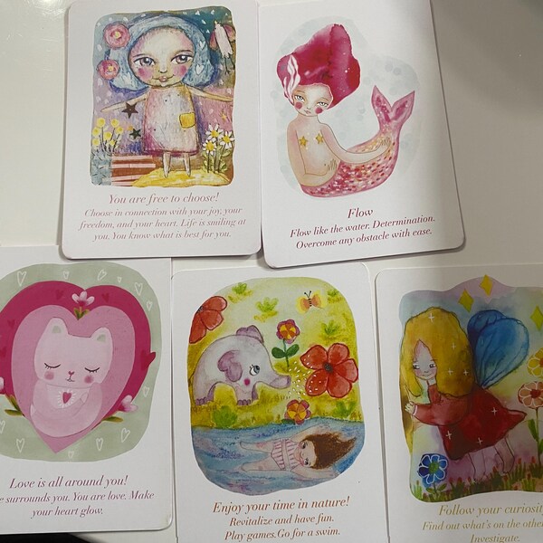 INSTANT DOWNLOAD- Adorable Mini Oracle Deck for Kids, Printable Cards ...