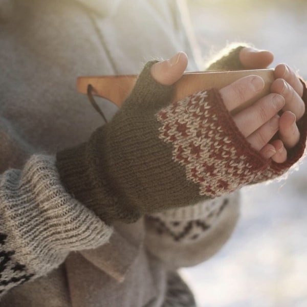 PDF PATTERN - Wood Folk Fingerless Mittens S / L Sizes - Etsy