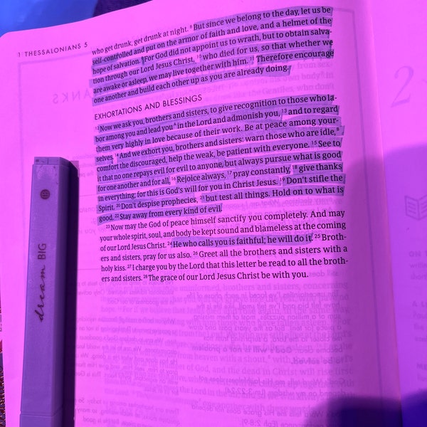 Bible Highlighters With Soft Chisel Tip, 8 Pack No Bleed Through ...