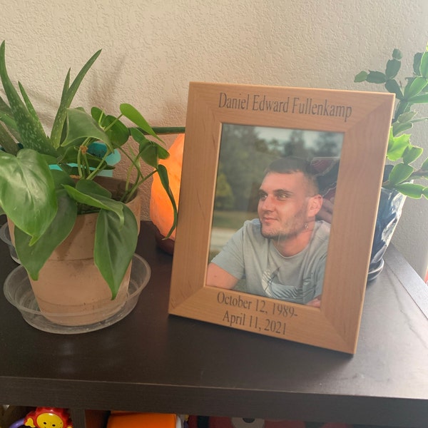 Personalized Picture Frame Custom Picture Engraved Picture Gift for Him ...