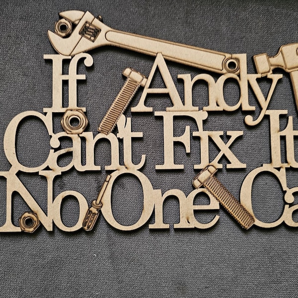 Cant Fix It Gift, Diy Sign,tools Plaque,gift for Him, Personalised ...