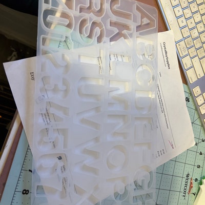 FORWARD Facing Alphabet Letters Letter Etched Resin Craft Silicon Mold ...