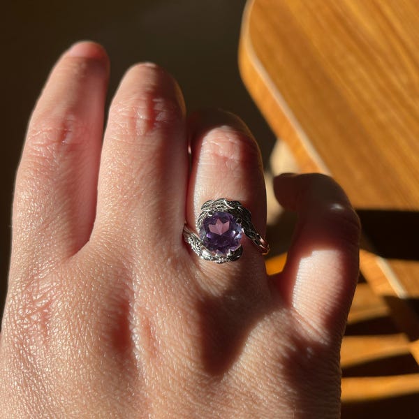 2.55cts Alexandrite Gemstone Engagement Ring, Alex Stone Ring, Bridal ...