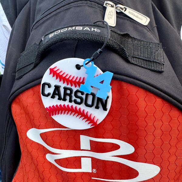 Baseball Bag Name Tags | Sport Keychains | Personalized Sports Keychain ...