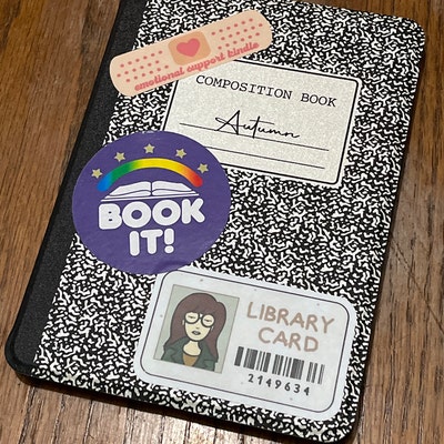 Daira Library Card Sticker, Boho Daira Library Card Sticker, Floral ...