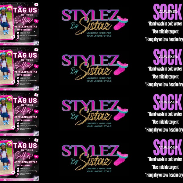 Socks Label Template, Sock Tag Template, Cotton Socks Label Designs ...
