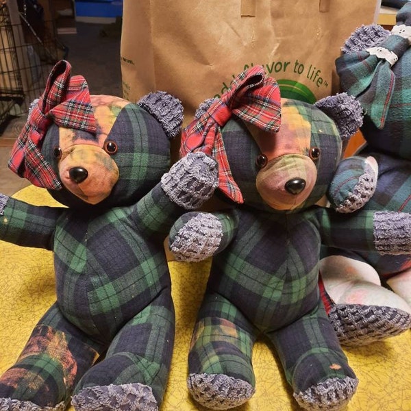 Memory Bear Patterns 3 Sizes 14'', 12'', 10'' Sitting Bear Easy Sewing ...