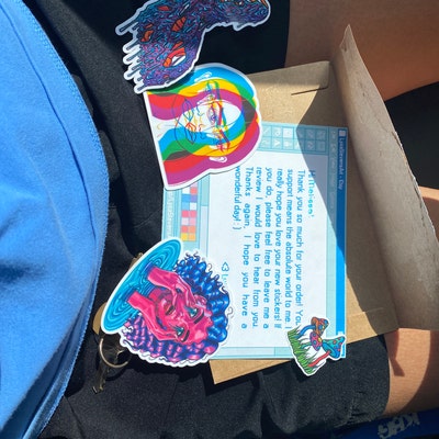 Trippy Face Vinyl Sticker Psychedelic Vinyl Sticker Stickers for ...