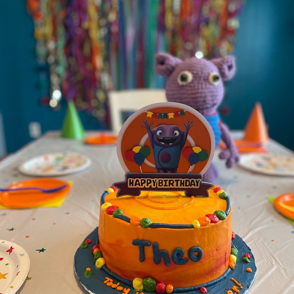 Boov Cake Topper, Home Movie Personalized Cake Topper, Home Cake Topper ...