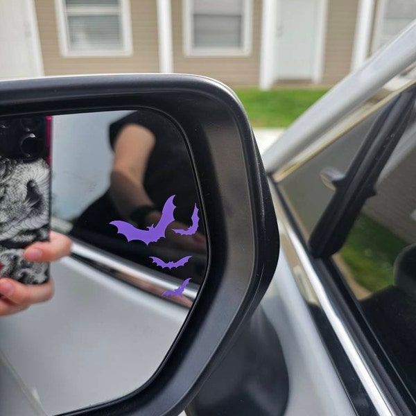 Bats Rear View Mirror Decal, Small Bats Rear View Mirror Decal, Car ...