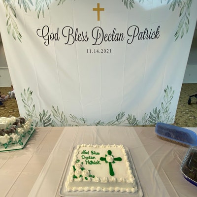 Baptism Decorations, Baptism Backdrop, Baby Boy Baptism, Custom Baptism ...