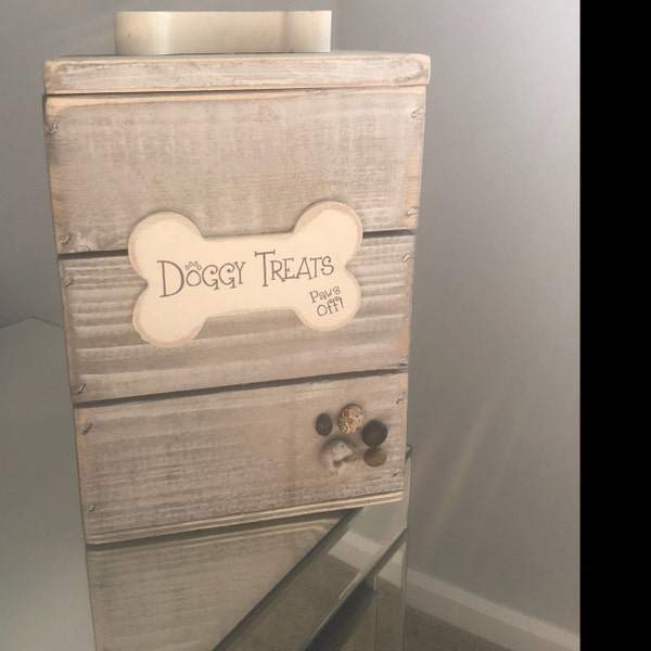 Wooden Doggy Treat Box - Handmade Storage Box for Your Pooch's Treats ...