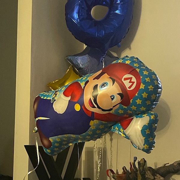 Super Mario Brothers Foil Balloon Luigi Mushroom Star - Etsy