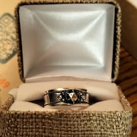 Pixelated Heart Ring Mens Sterling Silver Geeky Retro Gamer Wedding ...