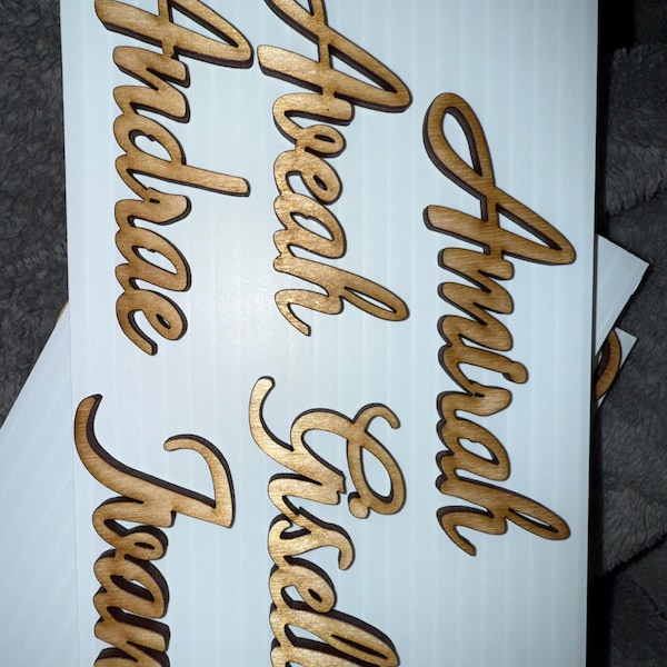 Wood Place Cards| Laser Cut Names| Wedding Place Cards| Custom Names ...