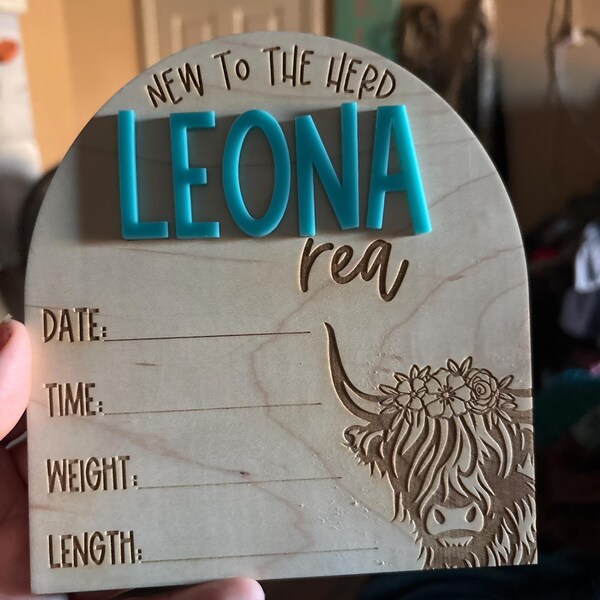 Bow Birth Announcement Sign for Baby Name Announcement for Hospital ...