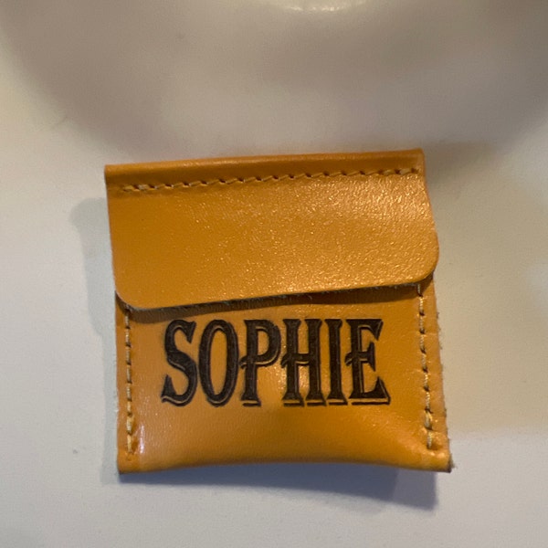 Personalized Leather Ring Case, Slim Engagement Pouch, Travel Ring ...