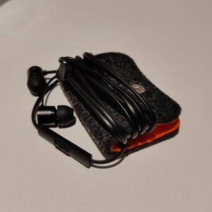 Felt Earphone Wrapper Light Grey Cable Holder Minimalist - Etsy