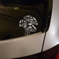 Mushroom Ghost Vinyl Decal Sticker Cute Water Bottle Car - Etsy