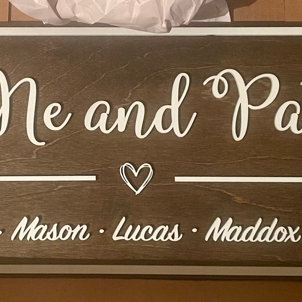 Grandparent Wooden Sign | Grandchildren's Name Sign | Grandparent Gift ...