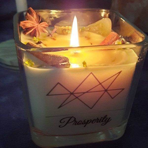 Prosperity Intention Candle, Abundance Candle, Money Drawing Candle ...