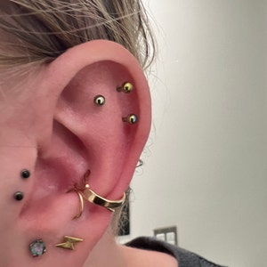 Conch Earring Hoop 16g, Conch Piercing Jewelry, Conch Hoop 14K Gold ...