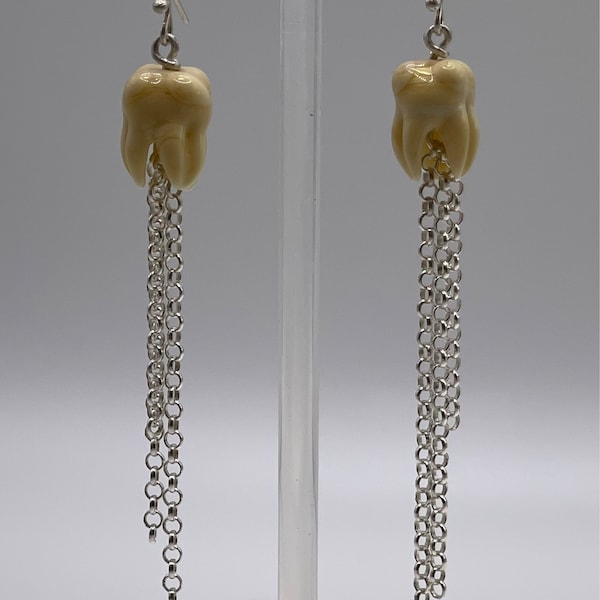 Glass Root Tooth Beads, Molar Beads, Dentist Gift Prank, Teeth Beads ...