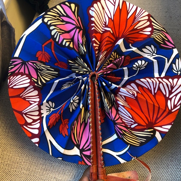 African Fabric Hand Fan - Etsy