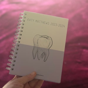 12 Month Dental Diary Personalised A5 Academic Planner for Dental ...