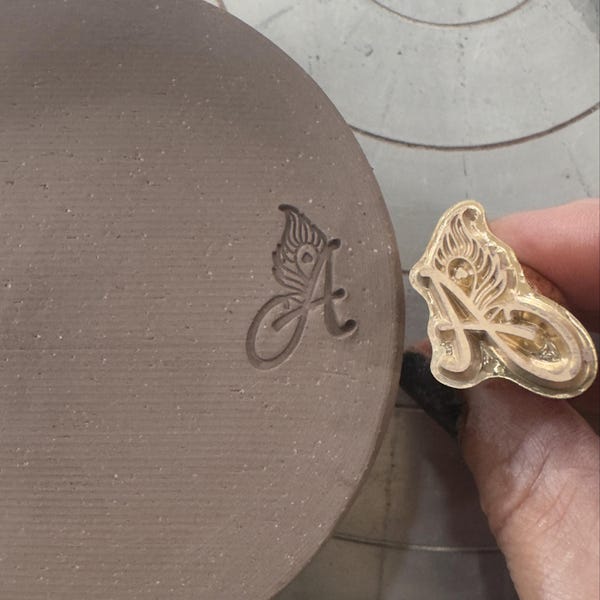 Clay Signature Custom, Custom Pottery Stamp, Brass Stamp for Pottery ...