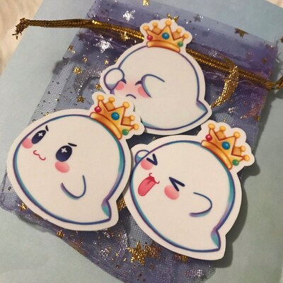 King Boo Glossy Vinyl Sticker Set - Etsy